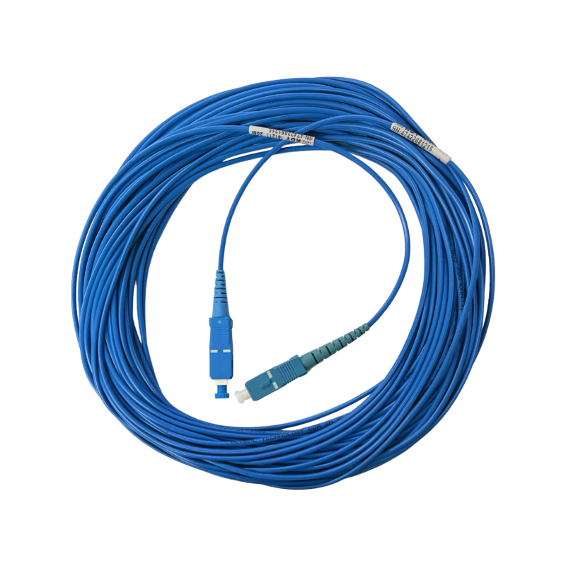 Cordão Óptico Simplex Monomodo SC-PC/ SC-PC 20M Azul Cordão Óptico Simplex Monomodo SC-PC/ SC-PC 20M Azul